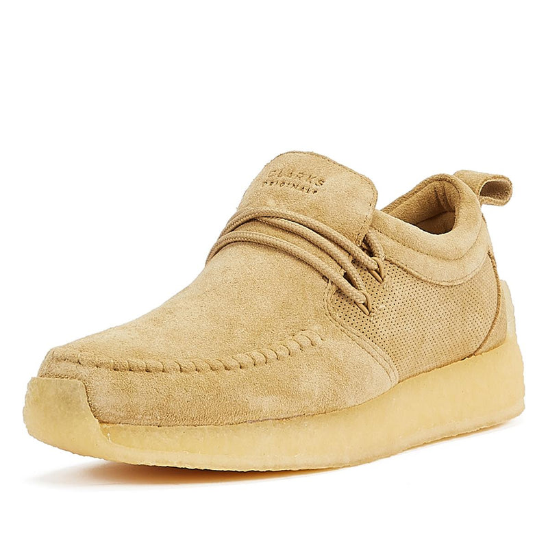 Clarks Originals Maycliffe Suede Dark Sand Men's Dark Sand Lace-Up Sho ...