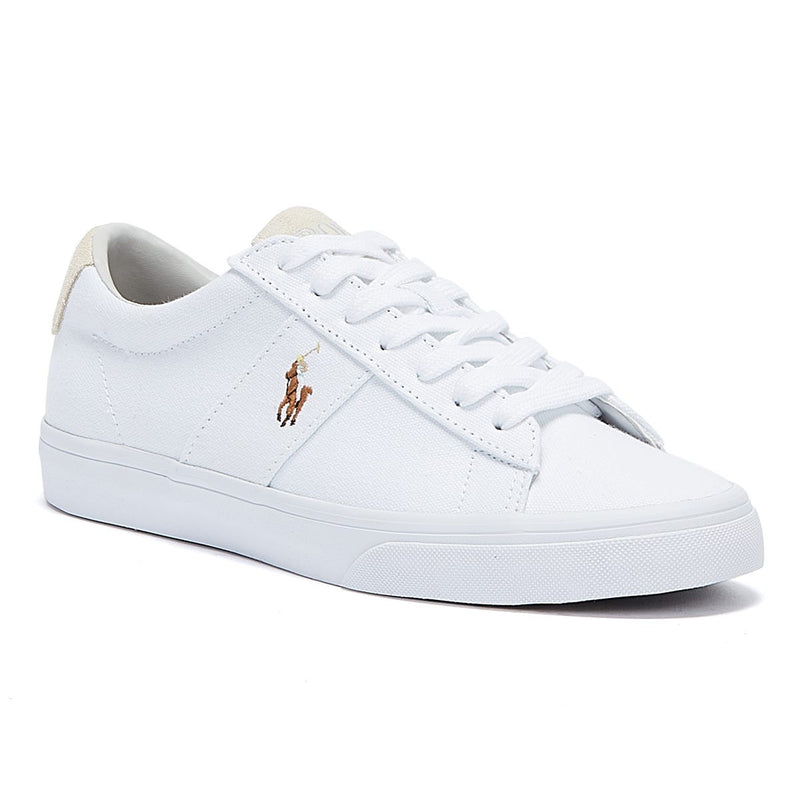 Ralph Lauren Sayer Canvas White Trainers – Tower-London.EU