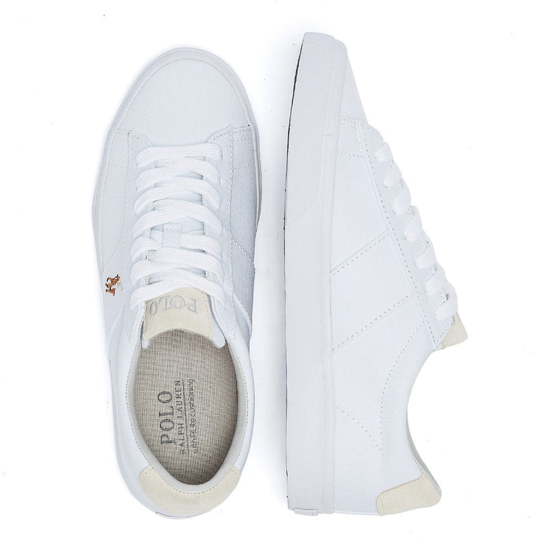 Ralph Lauren Sayer Canvas White Trainers – Tower-London.EU