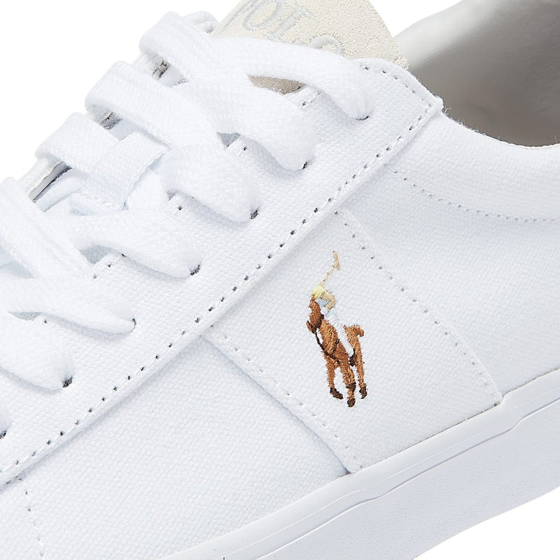 Ralph Lauren Sayer Canvas White Trainers – Tower-London.EU